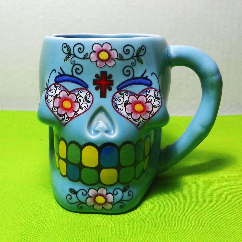 Sugar Skull Mug - Etsy
