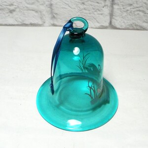 Swan Hand Painted Blue Cloche Bell Marked P in Diamond - Etsy