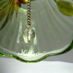 Fenton Green Hand Painted Bell Artist Signed by J Cutshaw With Original ...