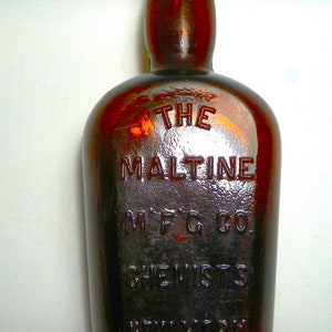 Amber Chemist Bottle - the Maltine MFG Co Chemists New York - Etsy