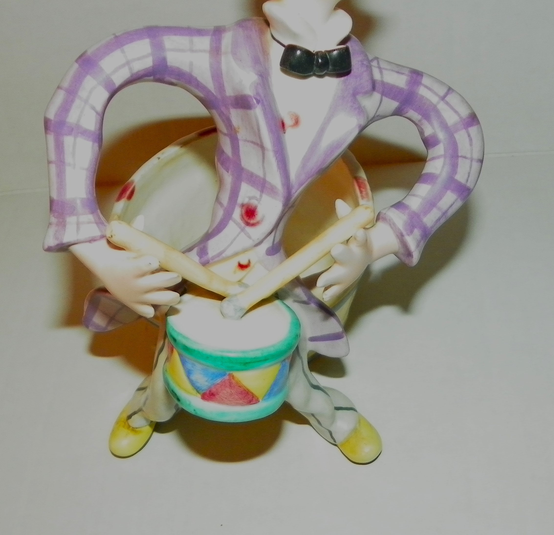 Vintage Harlequin, Jester, Clown With Drum Planter - Etsy