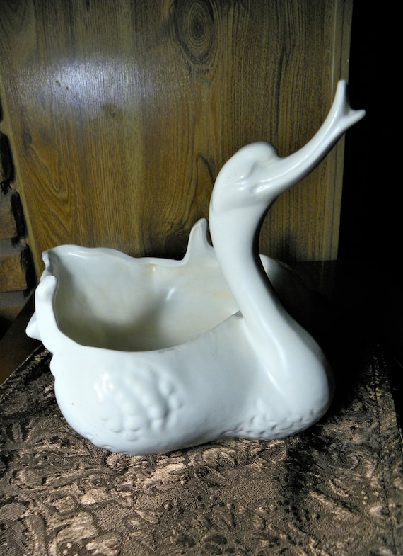 White Hull Swan Planter 23 - Etsy