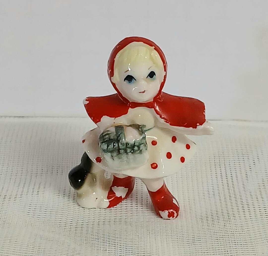 Bone China Little Red Riding Hood Figurine - Etsy