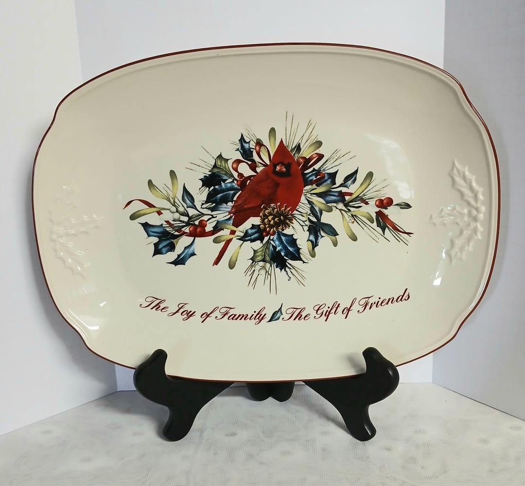 Lenox Christmas Cardinal Platter. the Joy of Family, the Gift of ...