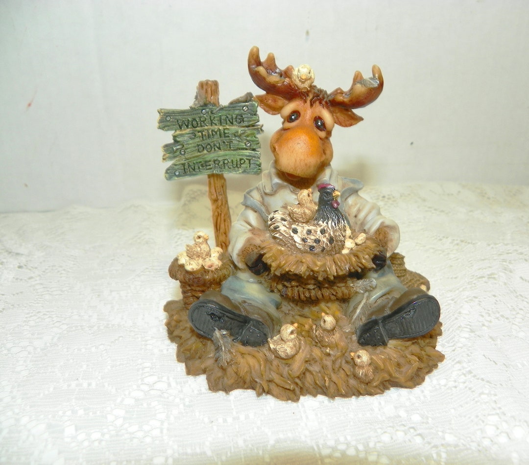 Mooseberry Farms "count Your Blessings" Moose Figurine 1996 Character ...
