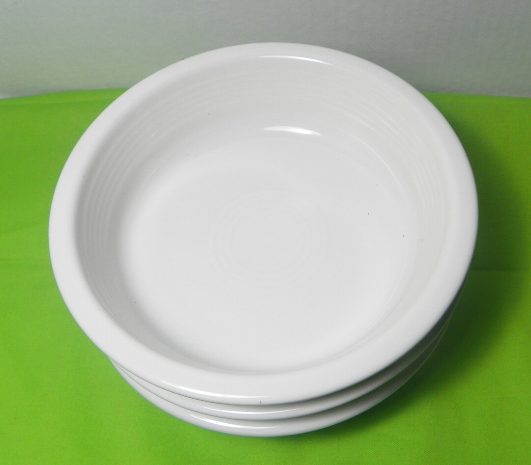 Fiestaware White Fiesta by Homer Loughlin Coupe Cereal Bowl Sold ...