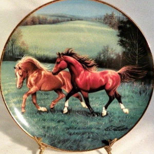 Franklin Mint Horse Plates - Etsy