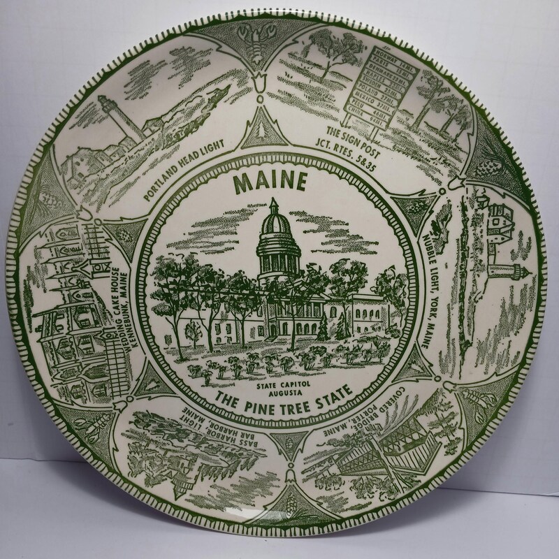 Green Transferware - Etsy