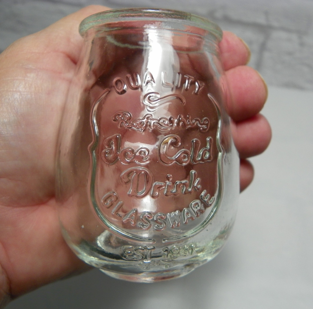 Quality Refreshing Ice Cold Drink Glassware Est. 1841 3" Tall - Etsy