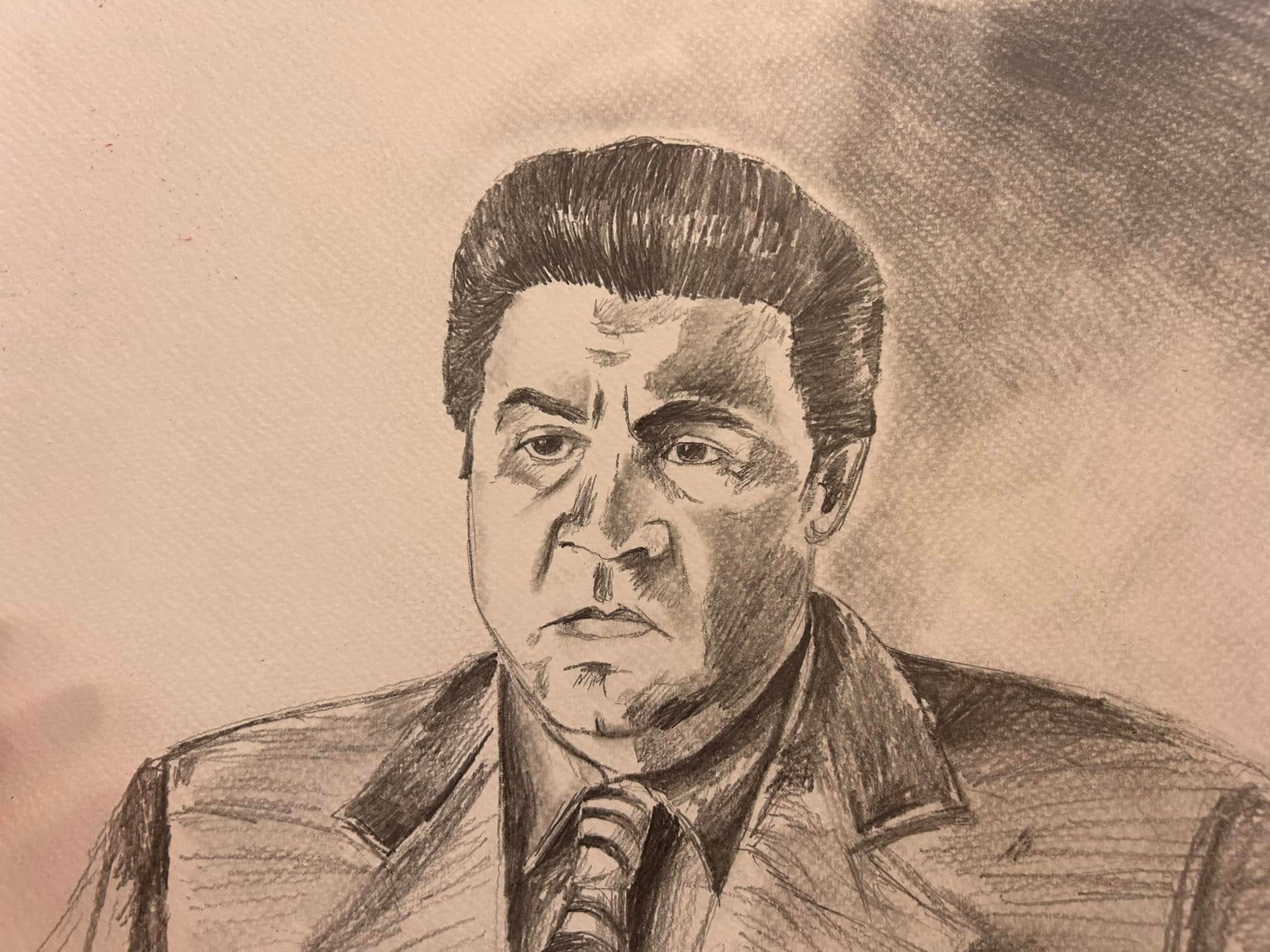 Print of Pencil Drawing of Silvio From the Sopranos - Etsy