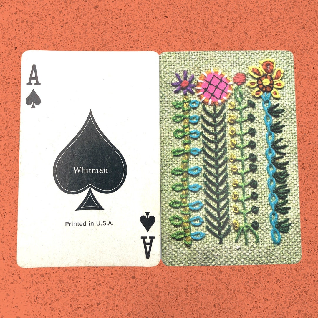 2 Vintage Single Swap Cards Ace of Spades, Whitman Playing Cards ...