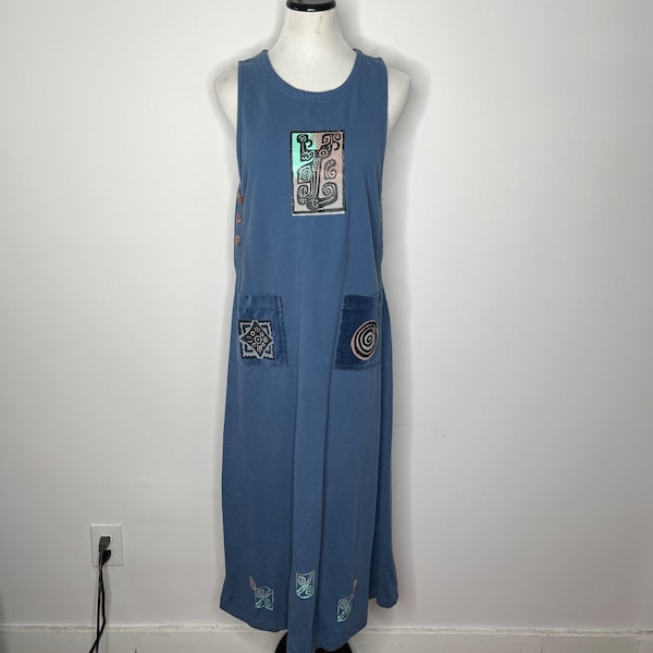 90s Blue Fish Dress - Etsy