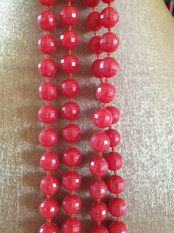 Beads 1970s, long single strand, goes around neck twi… - Gem