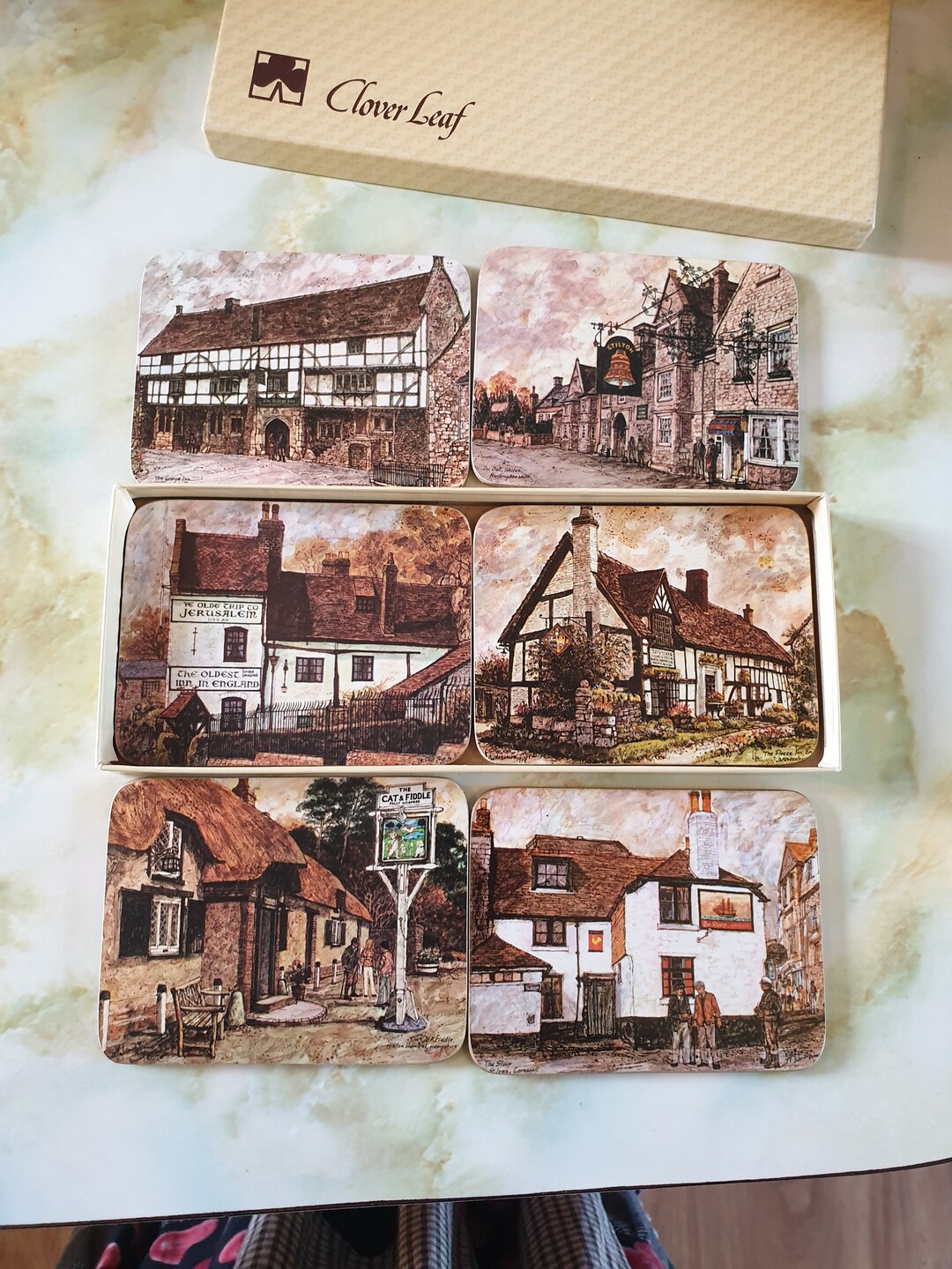 Drink Coasters 1970s. Clover Leaf, English Inn Design, in Original Box ...
