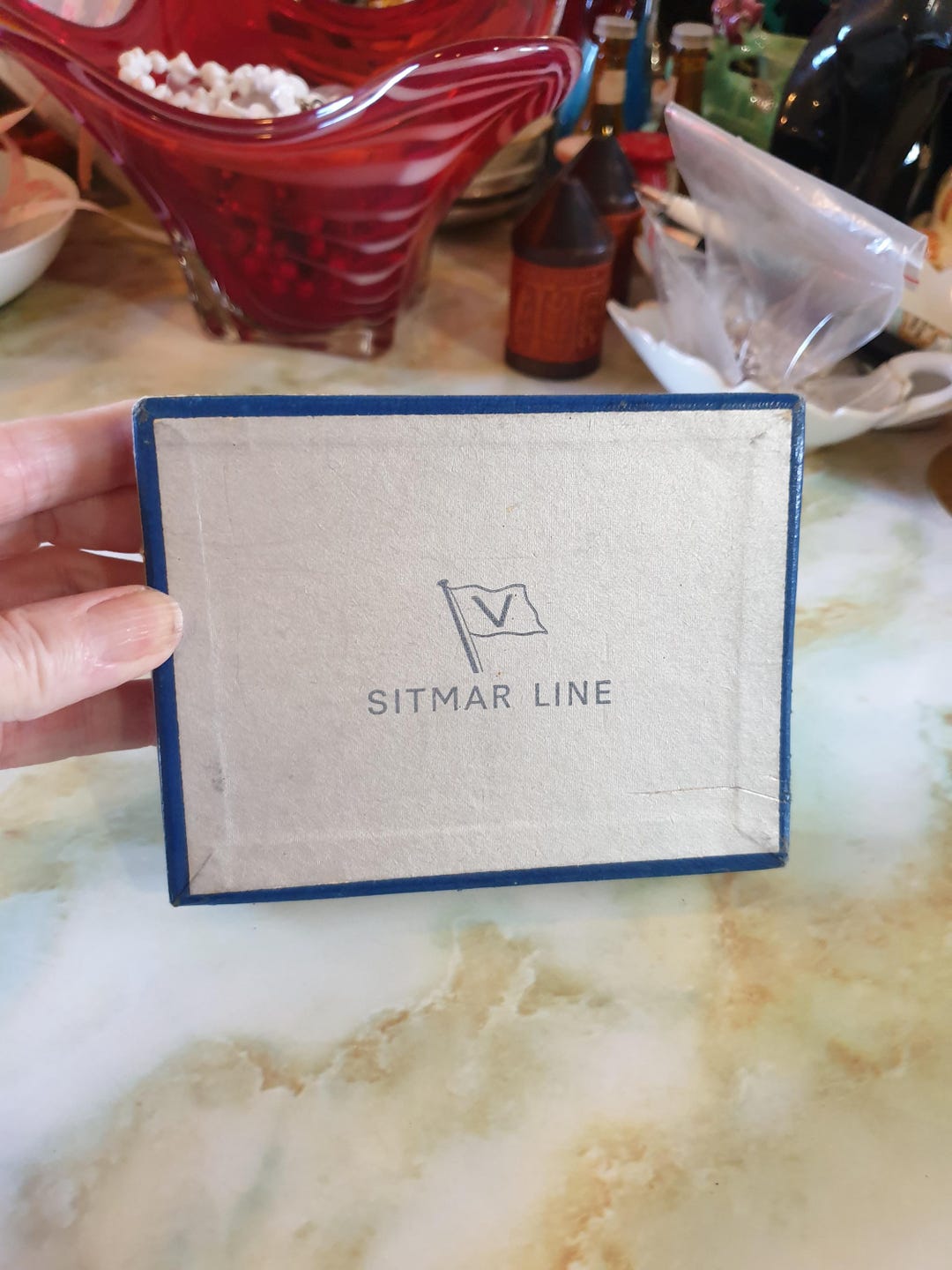 Playing Cards, 1960s. Double Deck of Sitmar Line Cards in a Case. Red ...