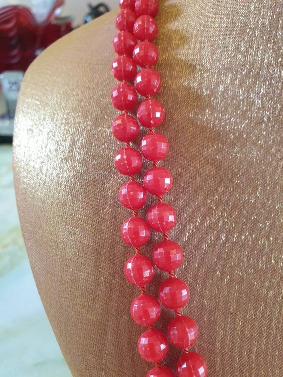 Beads 1970s, long single strand, goes around neck twi… - Gem