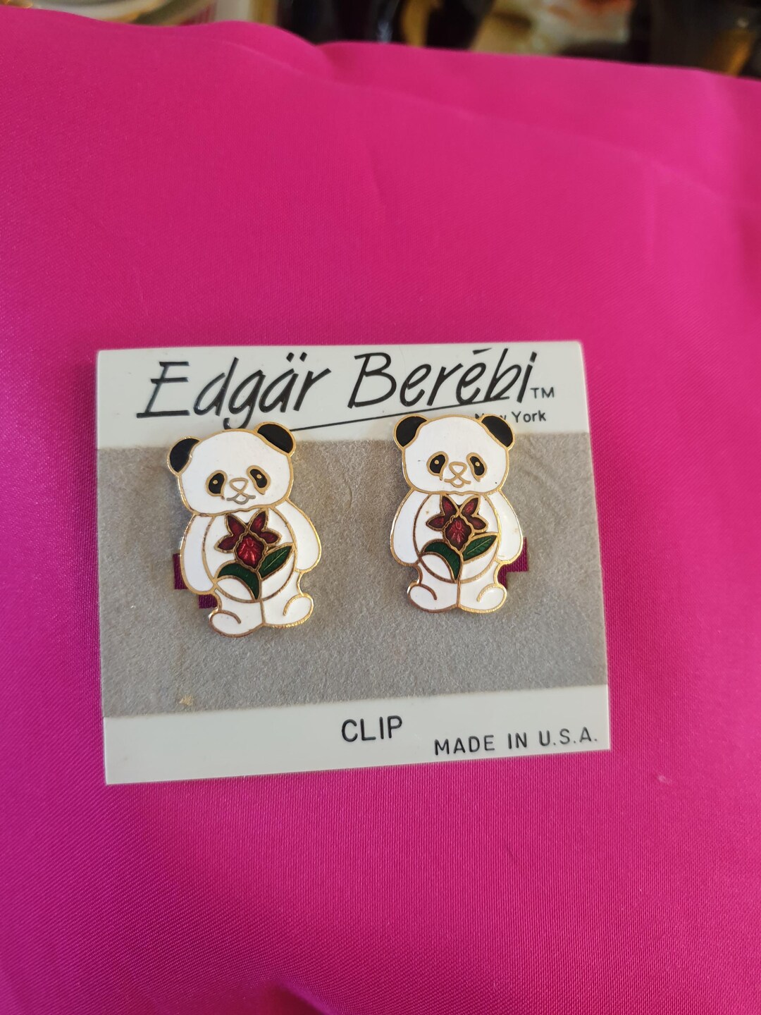 Earings 1980s Clip On. Edgar Berebi, Made in USA. Goldtone in Design of ...