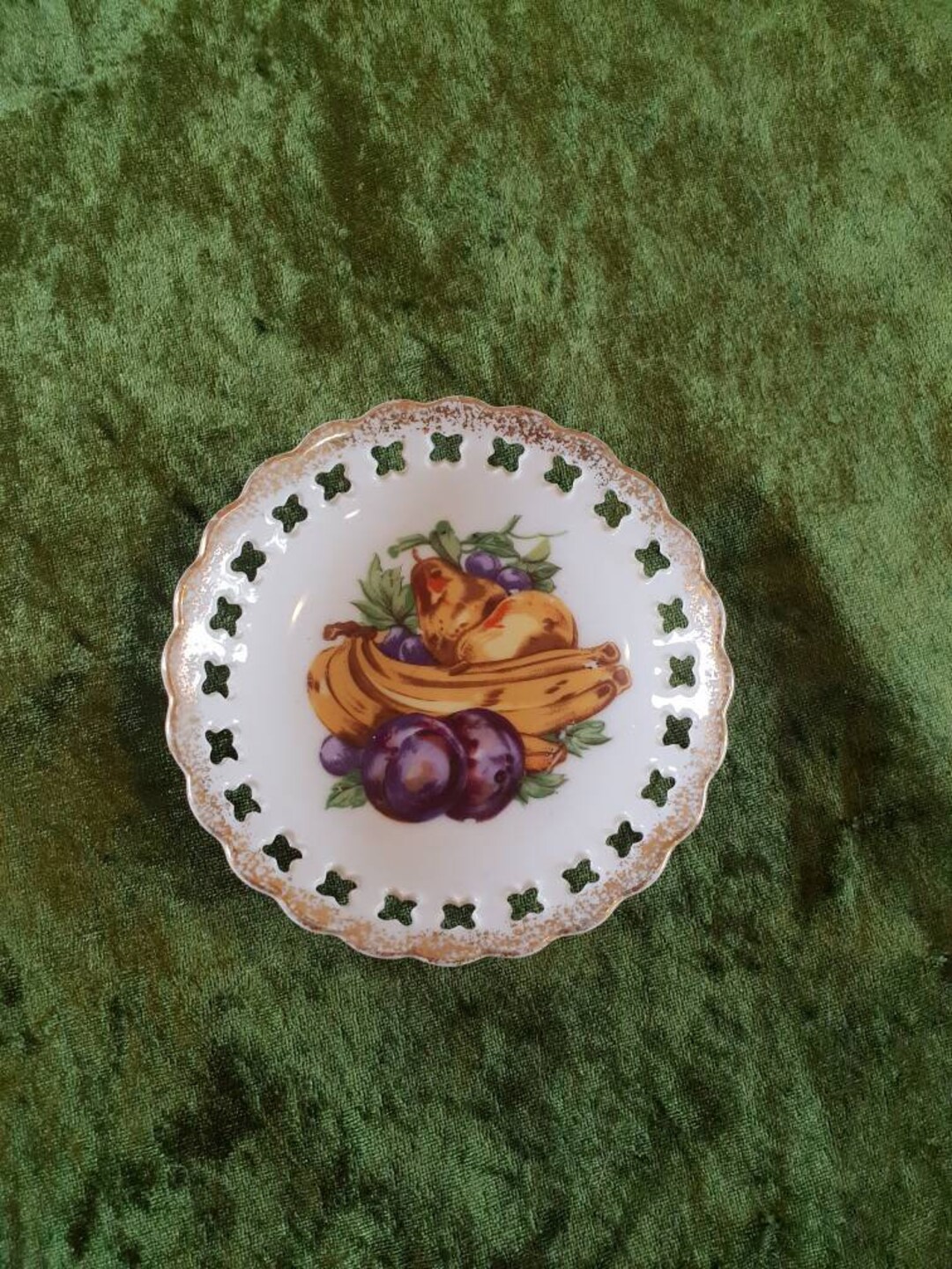 Pin Dish, Small Dish, 1960's, Made in Japan. Ornate White Porcelain ...