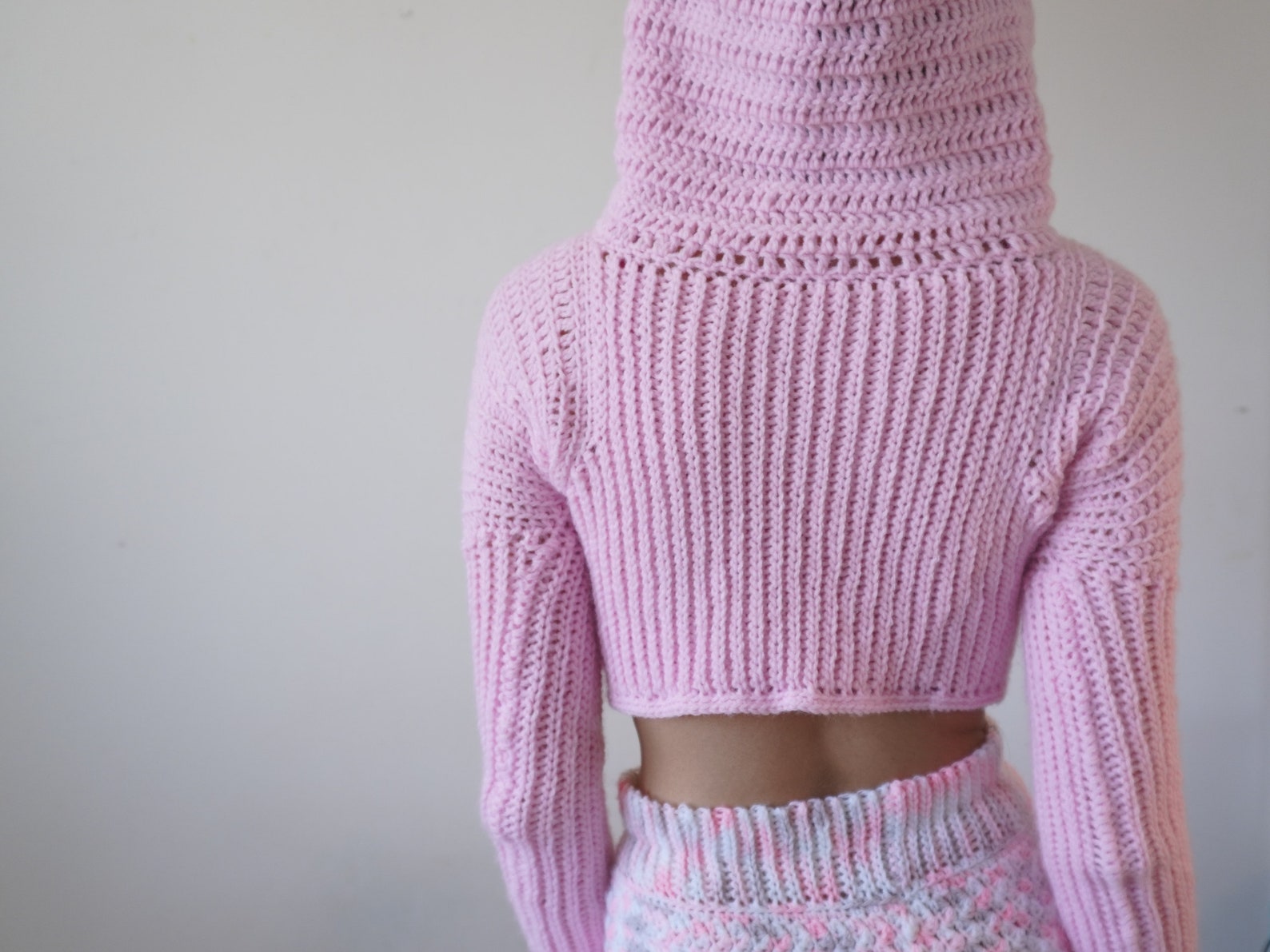 Crochet Pattern Long Sleeve Cropped Hoodie Pattern Pdf Etsy