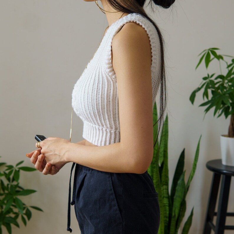 Crochet Pattern Cable Stitch Single Strap Top PDF Download - Etsy