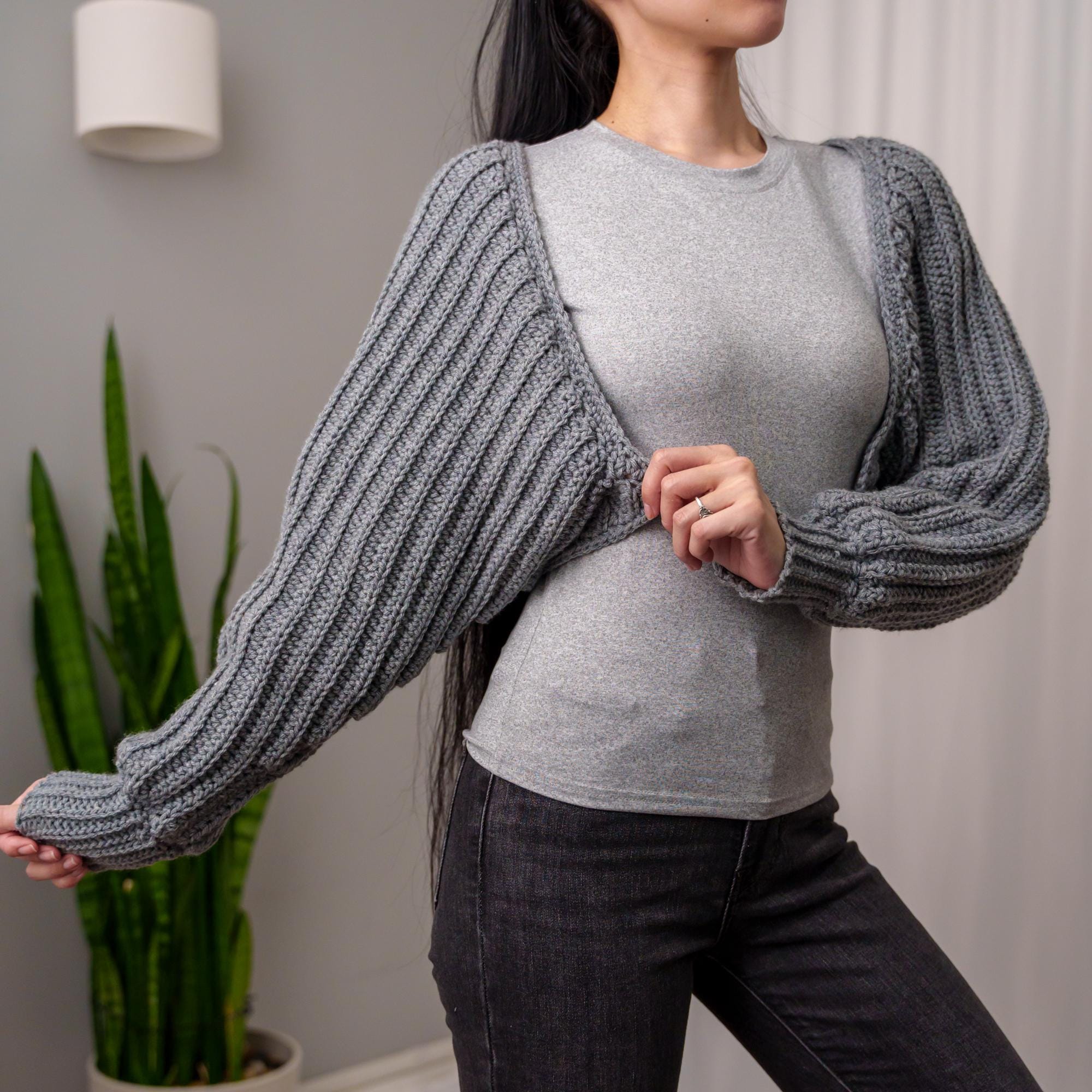 Crochet Pattern | Batwing Shrug | Bolero | Arm Warmers | Cardigan ...