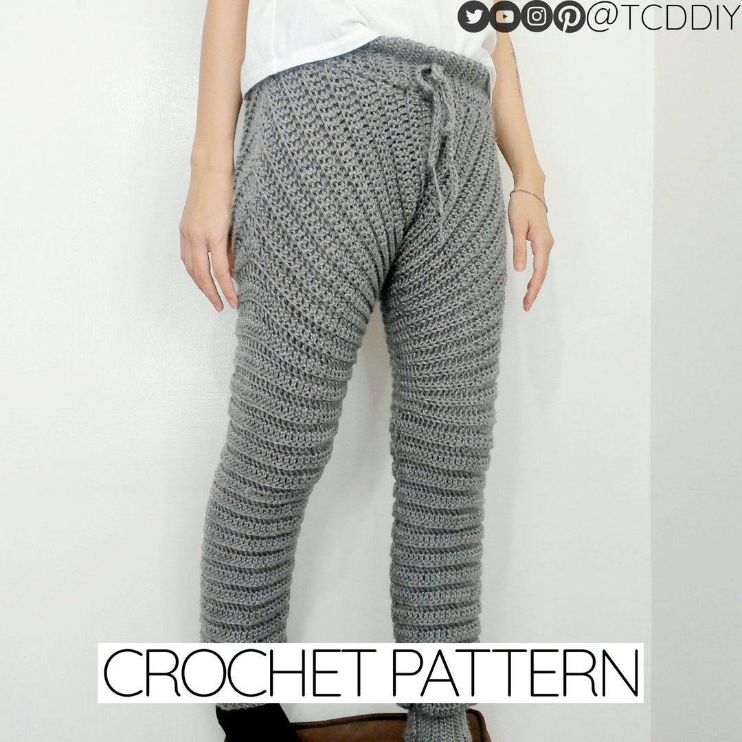 Crochet Pattern | Joggers W. Drawstring | Sweatpants | Pants | Bottoms ...