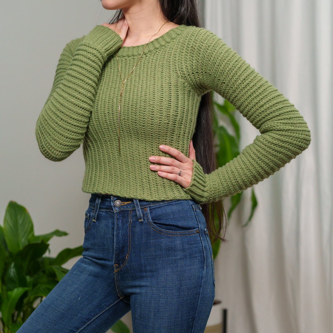 Crochet Pattern Long Sleeve Boat Neck Top Pattern PDF - Etsy Australia
