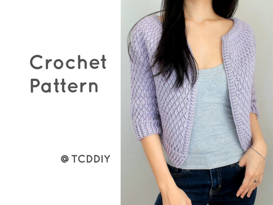 Crochet Pattern Alpine Stitch Cardigan Pattern PDF - Etsy