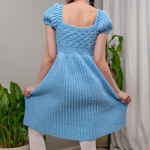 Crochet Pattern | Puff Sleeve Sundress W. Basketweave Stitch Detail ...