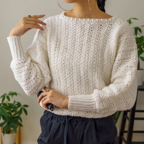 Crochet Batwing Sweater PDF Pattern Kits & How To Sewing & Fiber etna ...