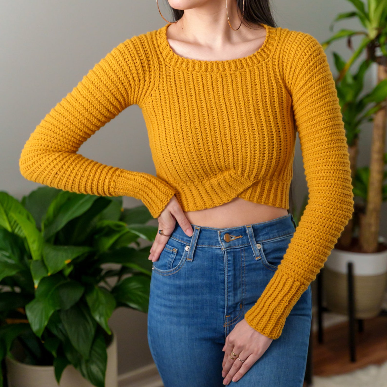 Crochet Pattern Cropped Sweater Pattern PDF Download - Etsy