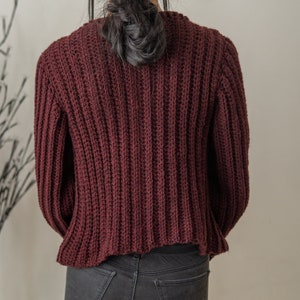 Crochet Ribbed Alpine Stitch Sweater Pattern (PDF Download) - Etsy