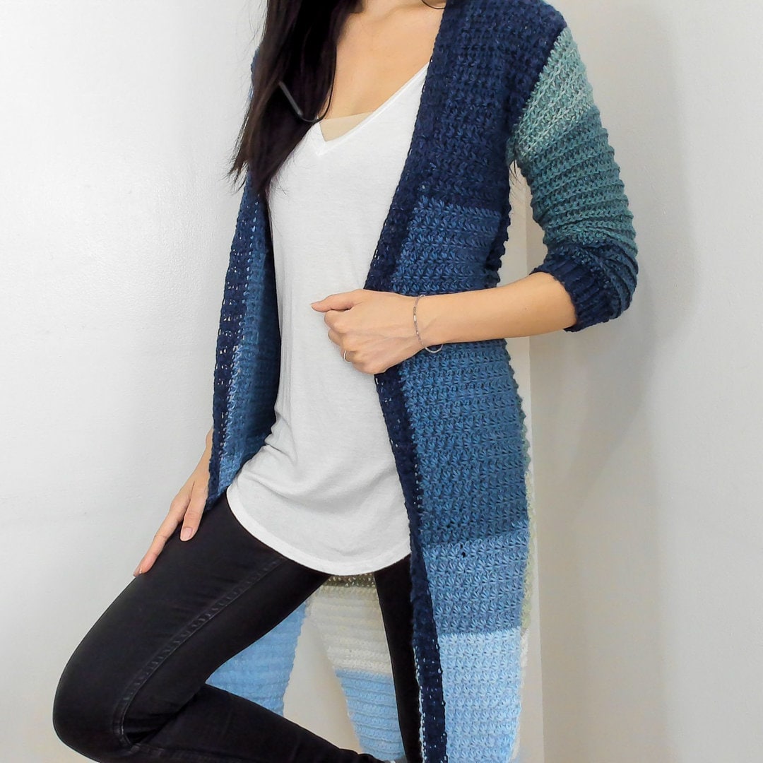 Crochet Star Stitch Duster Cardigan Pattern: Short Sleeve Jacket (PDF ...