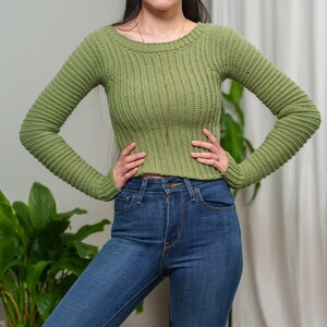 Crochet Pattern | Long Sleeve Boat Neck Top Pattern | PDF Download - Etsy