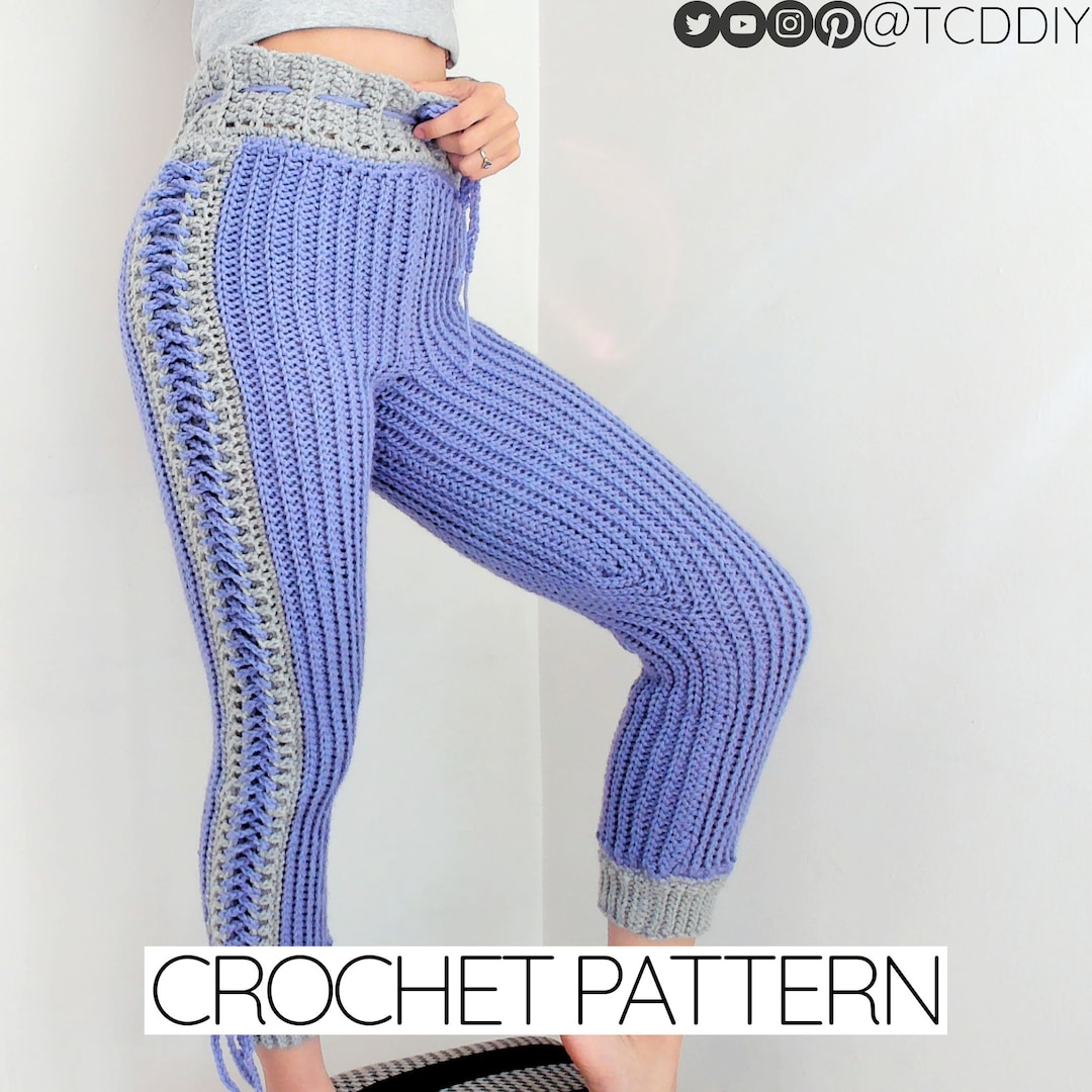Crochet Pattern | Striped Corset Leggings | Tights | Pants | Bottoms ...