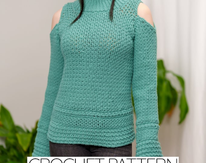 Crochet Mock Neck Top PDF Pattern (mallory Mock Neck) - Etsy Canada