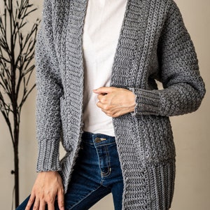 Crochet Pattern | Batwing Cardigan With Pockets | PDF Download - Etsy