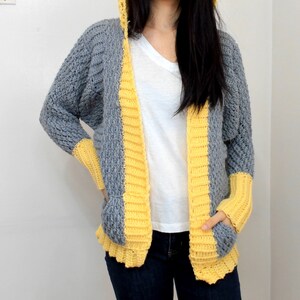 Crochet Pattern | Crochet Batwing Cardigan With Hood | PDF Download - Etsy