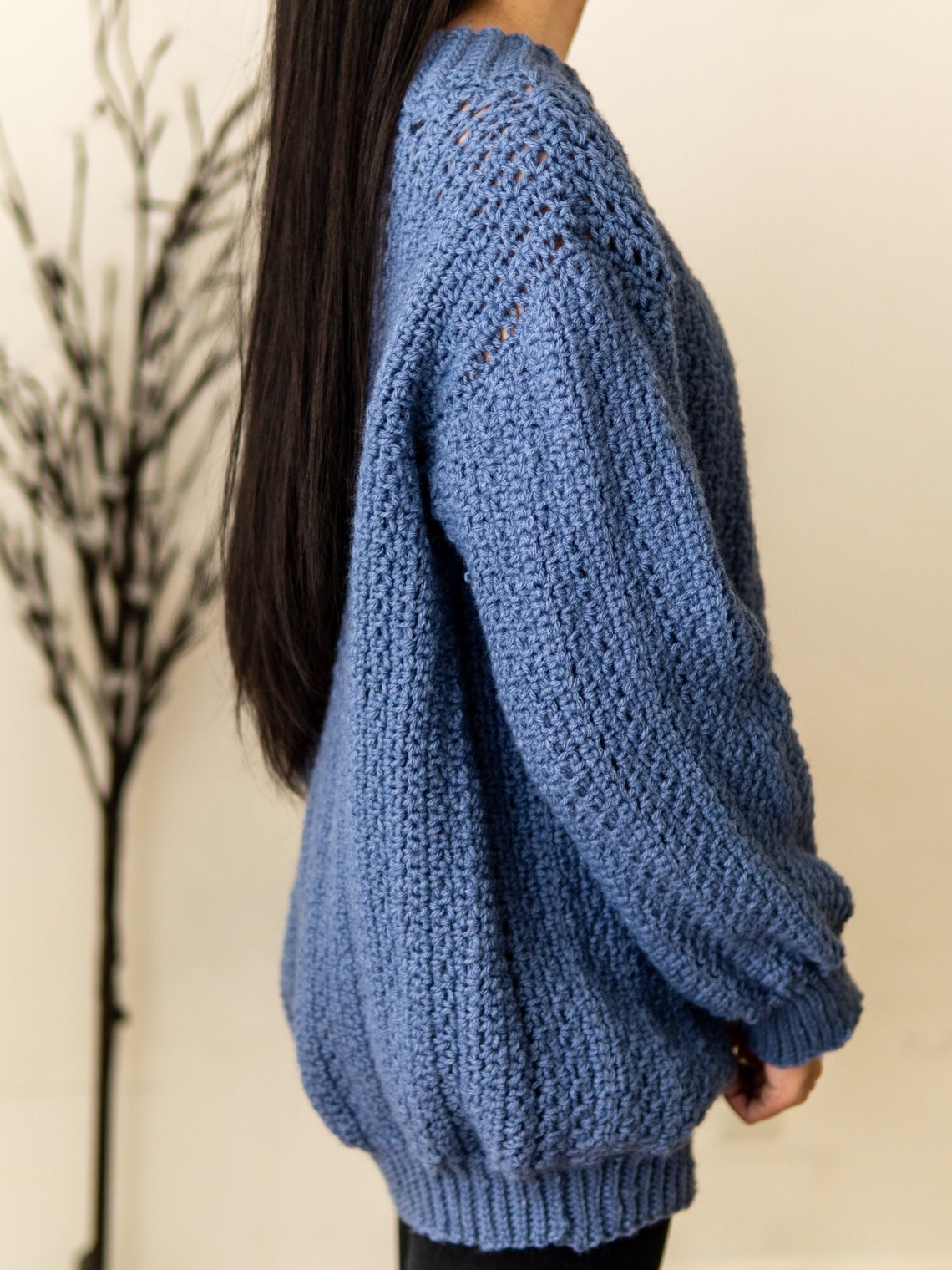 Crochet Pattern Oversized off the Shoulder Sweater Pattern - Etsy
