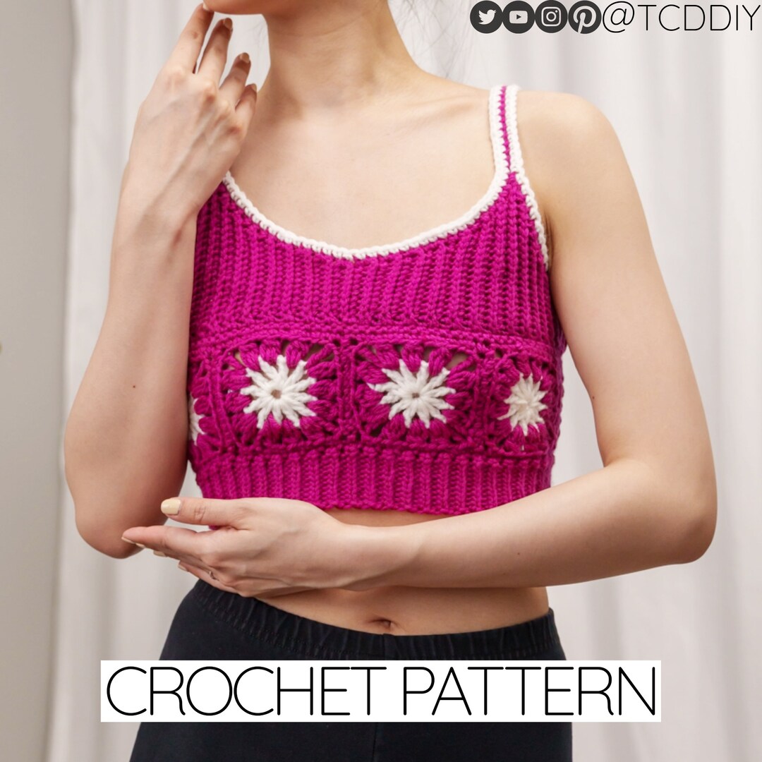 Crochet Pattern | Crochet Granny Square Bralette Pattern | PDF Download ...