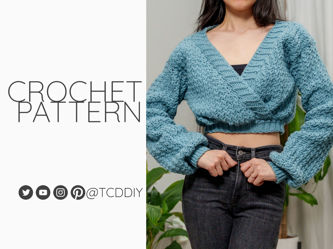Crochet Pattern Crochet Wrap Sweater PDF Download - Etsy
