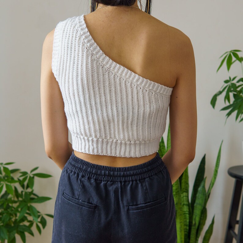 Crochet Pattern Cable Stitch Single Strap Top PDF Download - Etsy