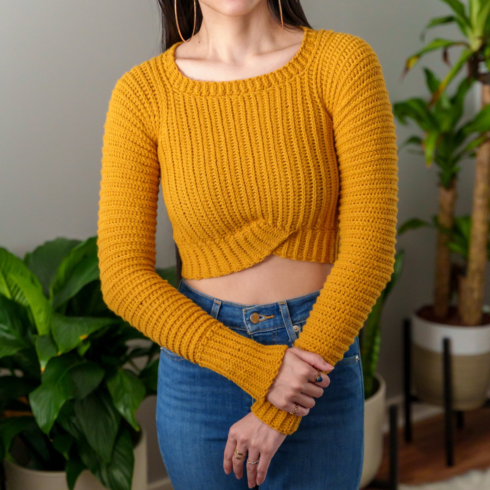 Crochet Pattern Cropped Sweater Pattern PDF Download - Etsy