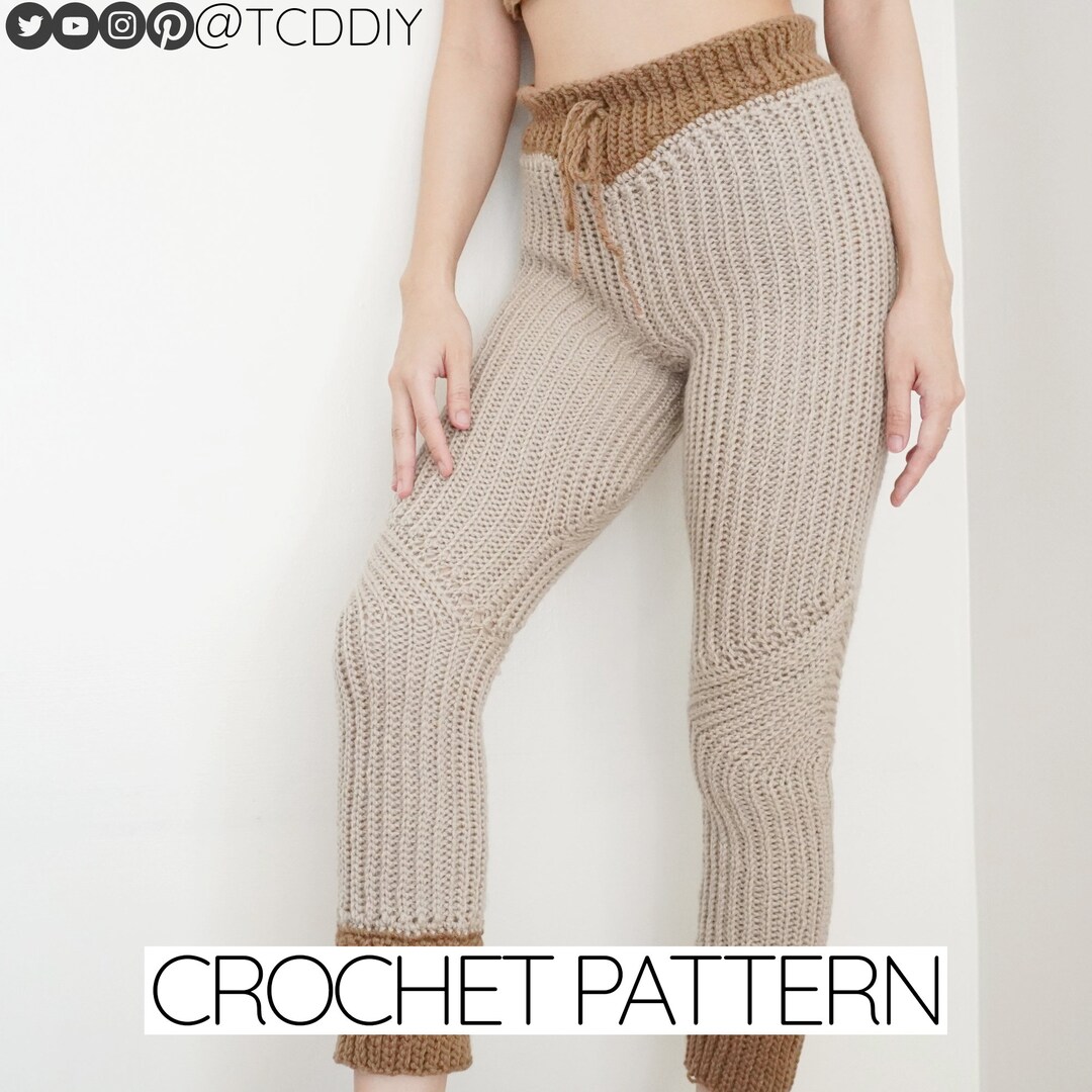 Crochet Pattern | Two Toned Leggings W. Drawstring | Tights | Bottoms ...