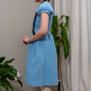 Crochet Pattern | Puff Sleeve Sundress W. Basketweave Stitch Detail ...
