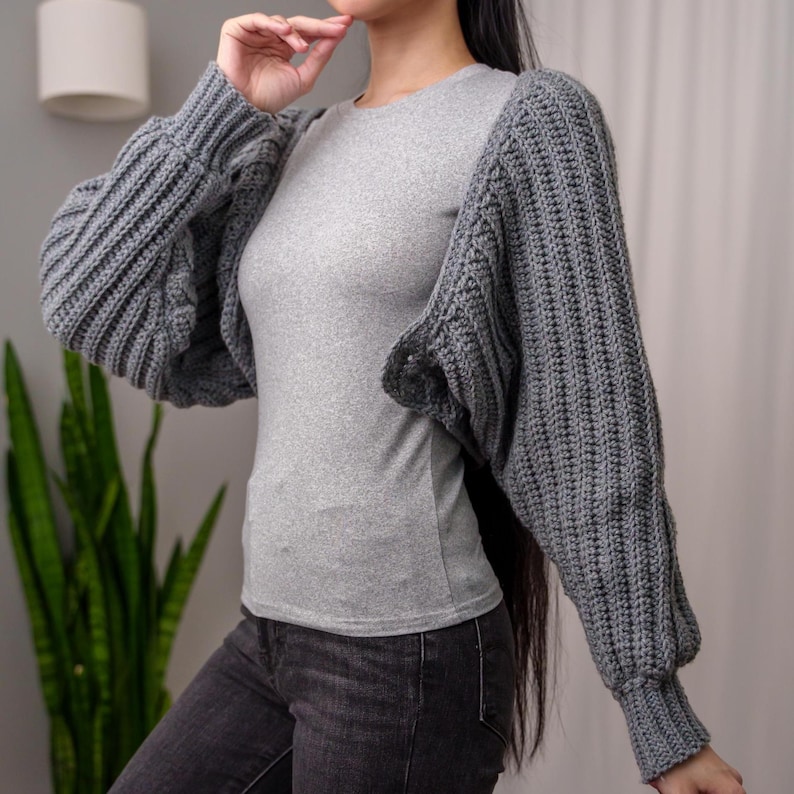 Crochet Pattern | Batwing Shrug | Bolero | Arm Warmers | Cardigan ...