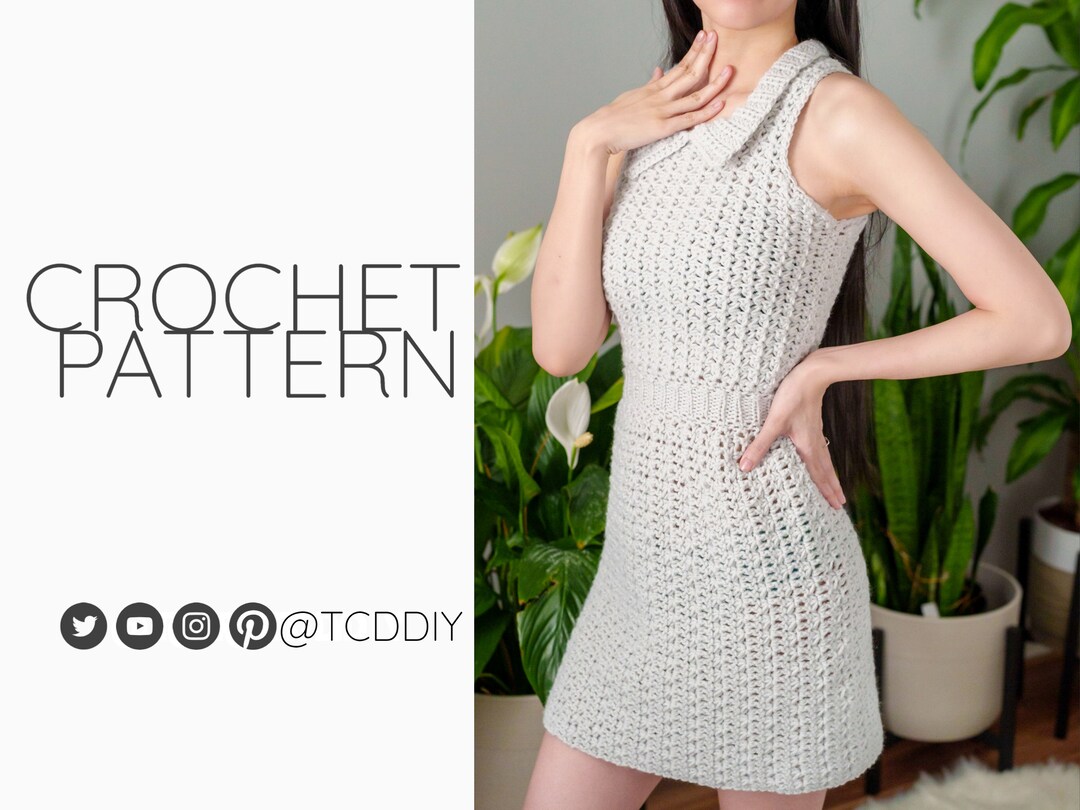 Crochet Pattern Crochet Dress Pattern Crochet Collared - Etsy