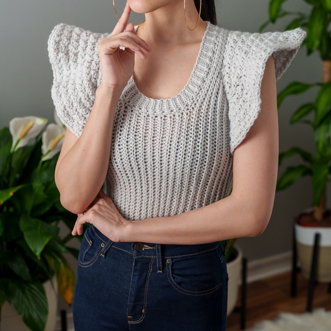 Crochet Pattern Crochet Ruffle Top Pattern PDF Download - Etsy