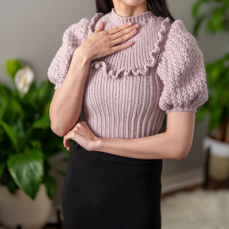 Crochet Pattern Puff Sleeve Top Pattern PDF Download - Etsy
