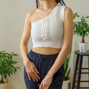Crochet Pattern | Cable Stitch Single Strap Top | PDF Download - Etsy